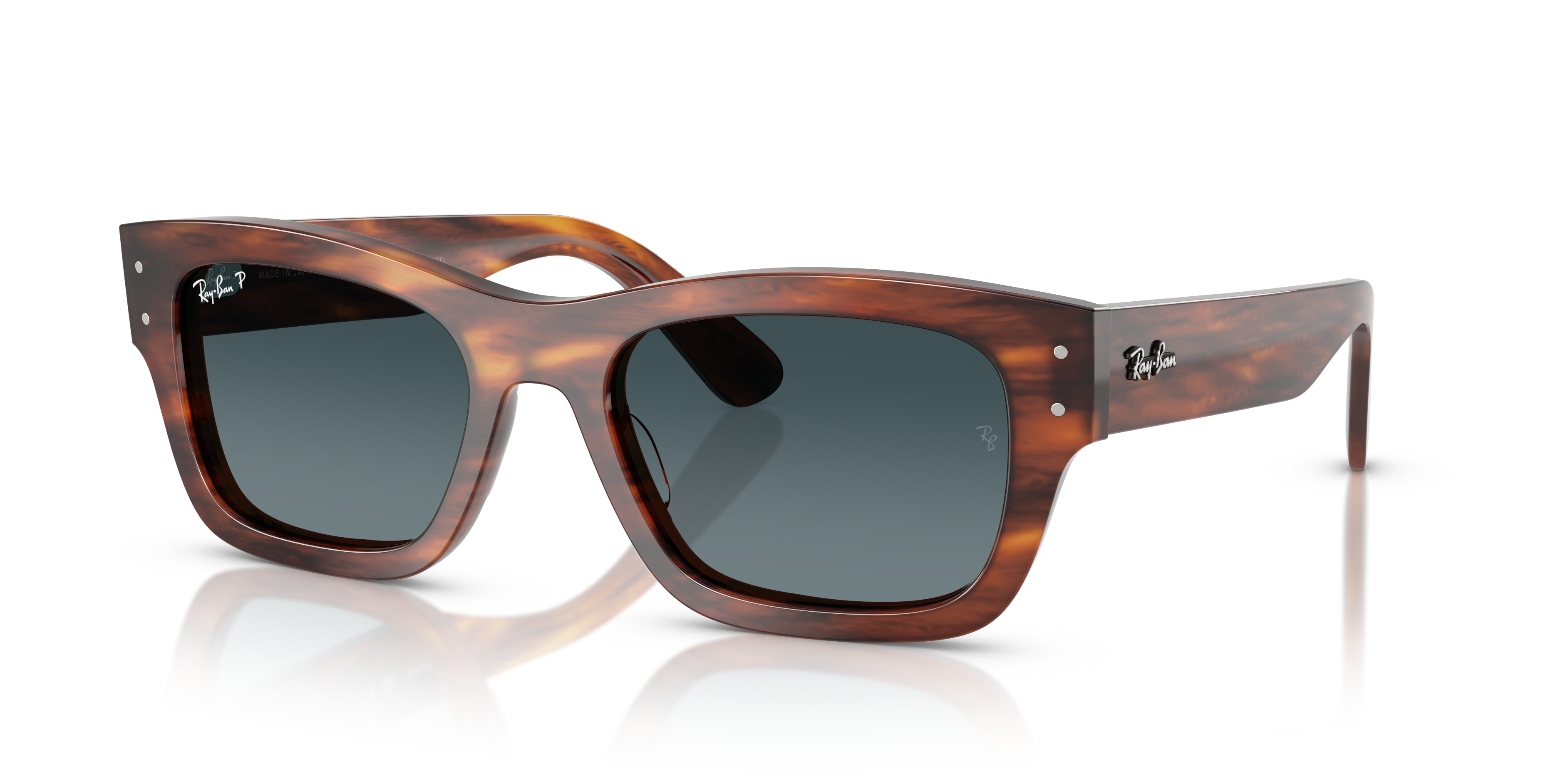 Joseph Sunglasses in Striped Havana and Gradient Blue - RB7683S | Ray ...