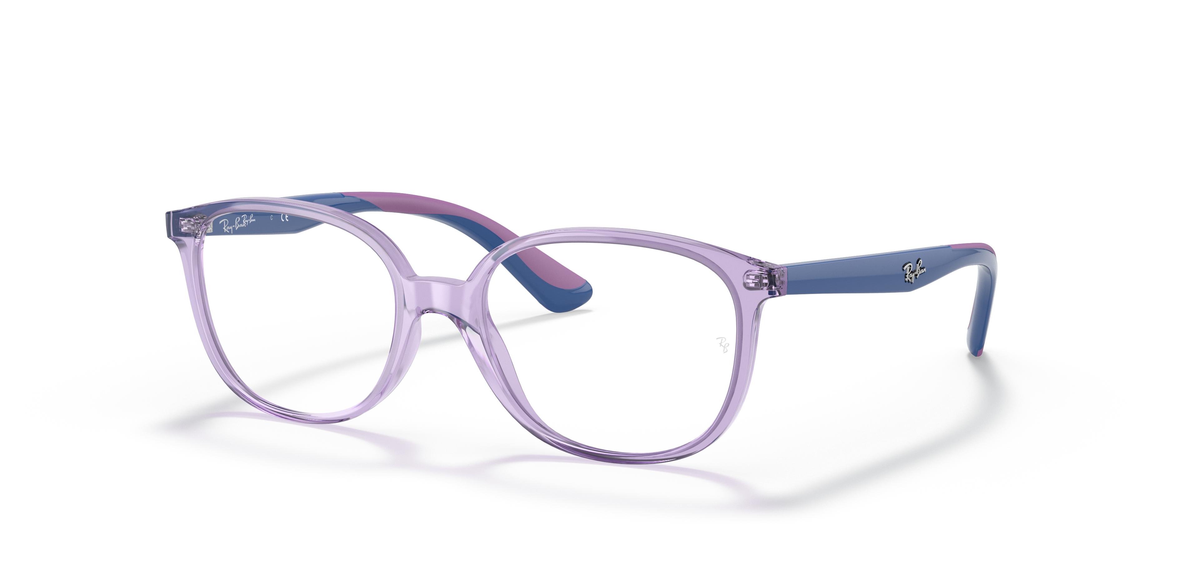 Rb1598 Optics Kids Eyeglasses with Polished Transparent Violet Frame ...