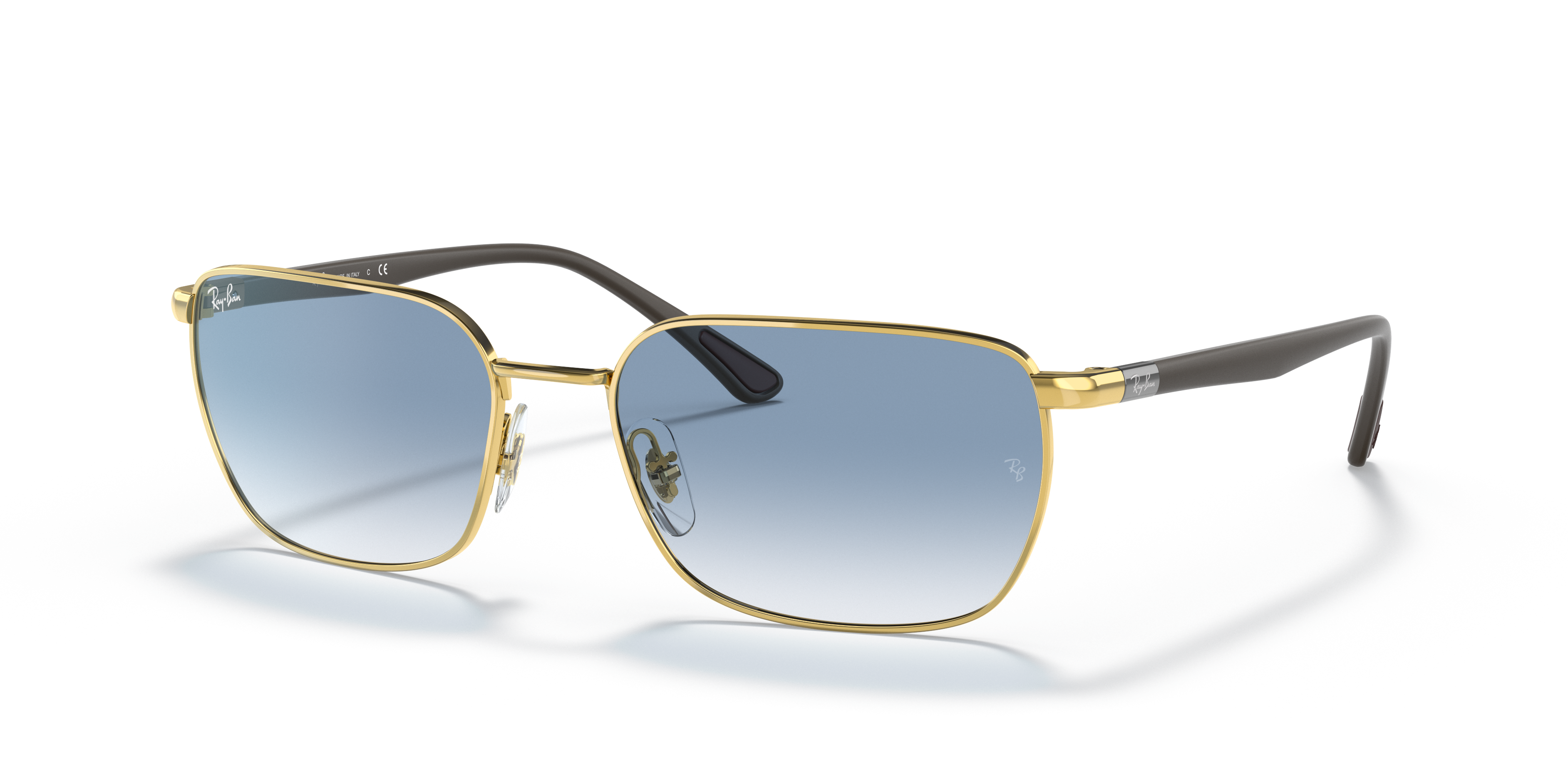 Rb3684 Sunglasses in Polished Arista Gold and Light Blue - RB3684 | Ray ...