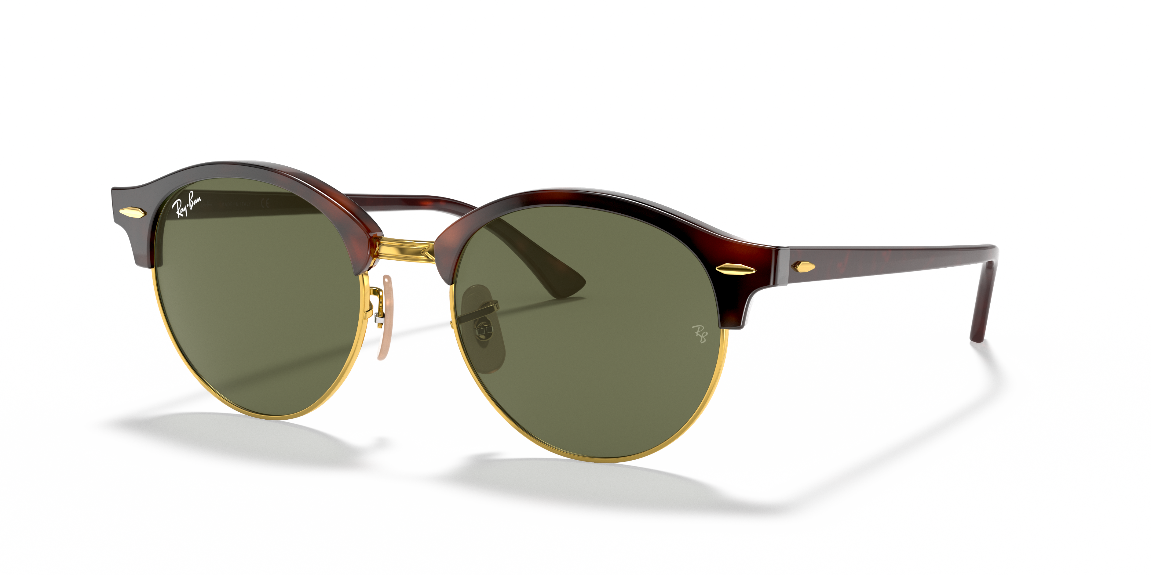 Clubround Classic Sunglasses in Polished Red Havana and G-15 Green (51 ...