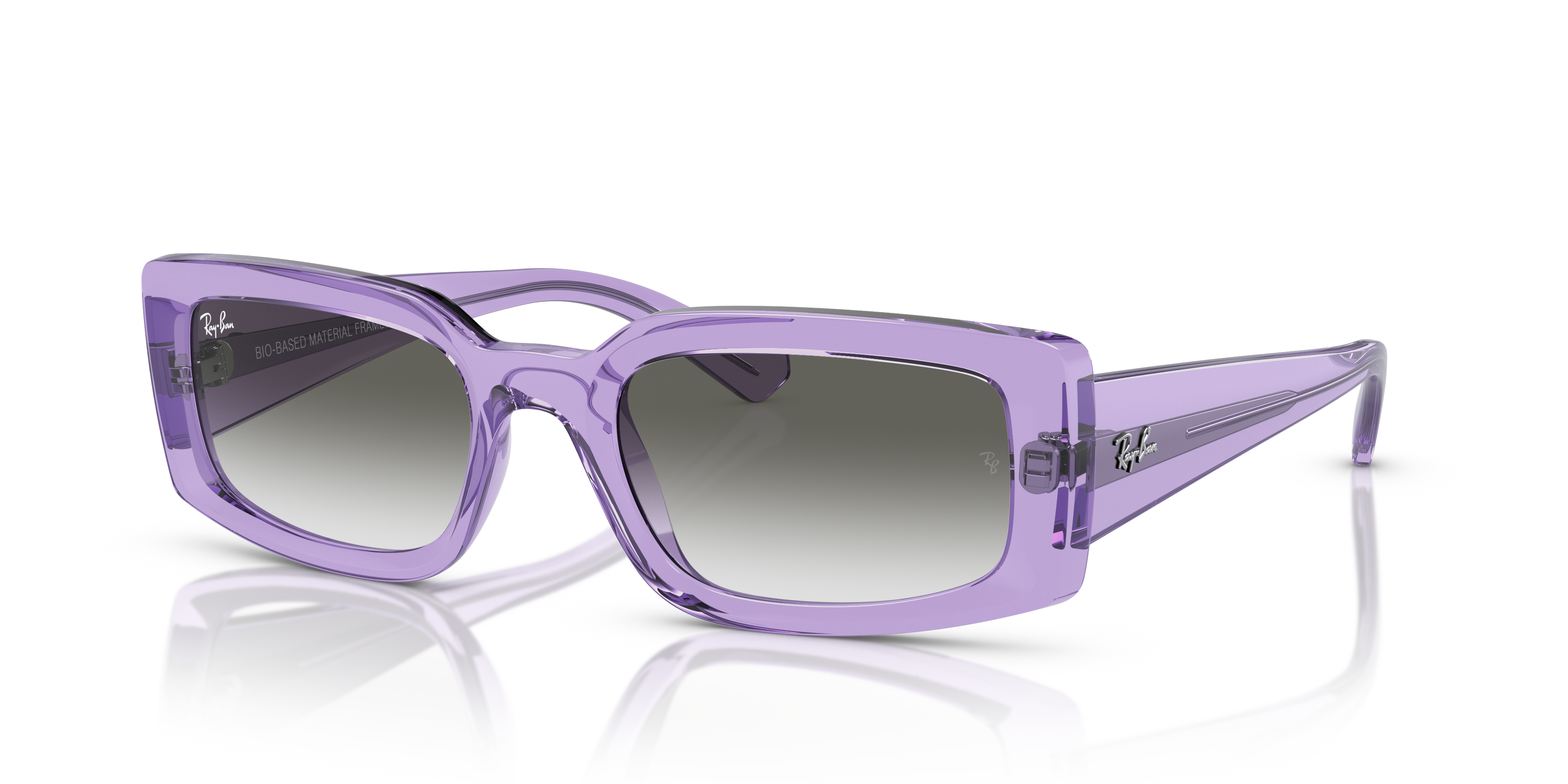Kiliane Bio-based Sunglasses in Transparent Violet and Light Grey ...