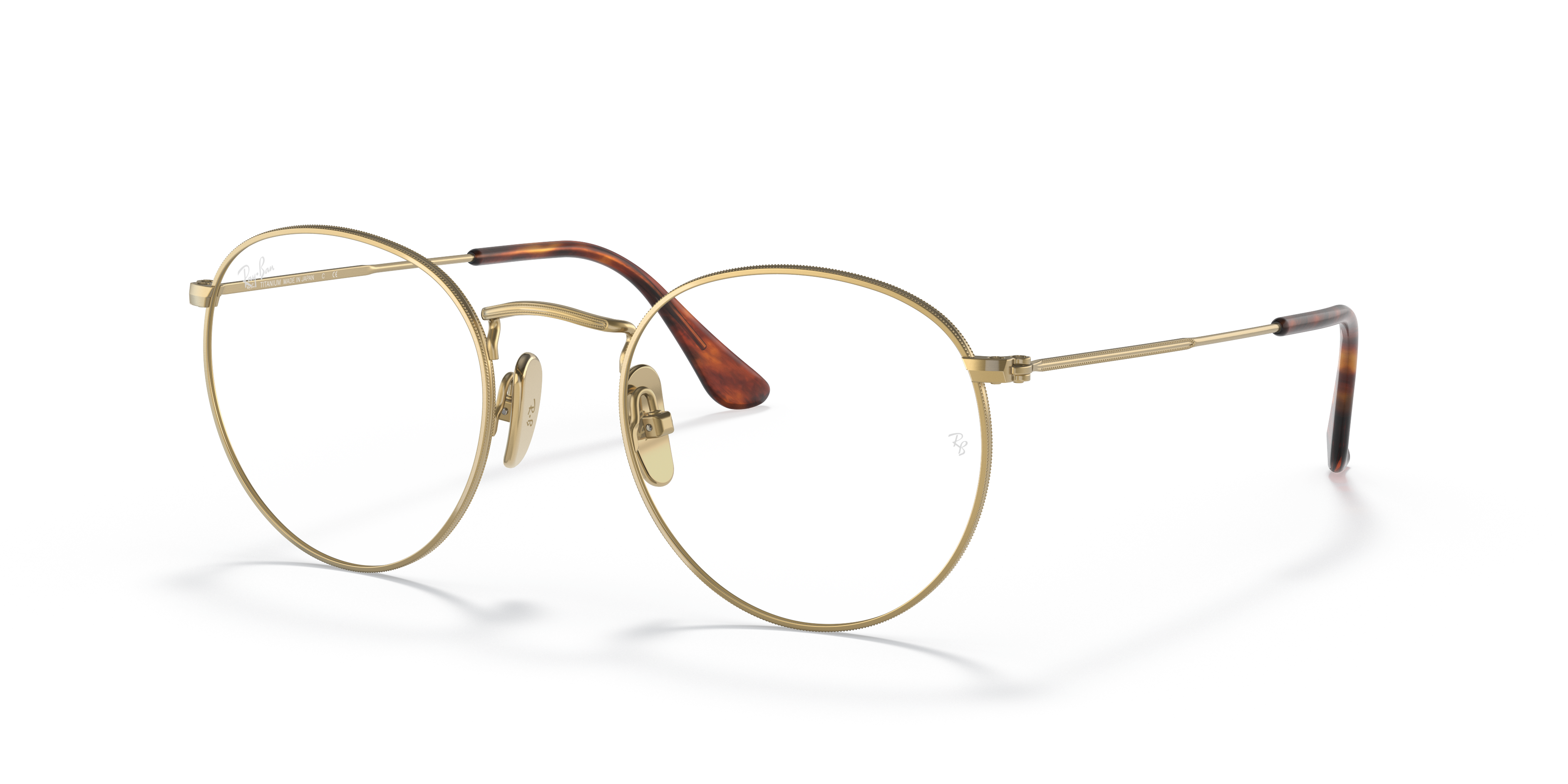 Round Titanium Optics 镜架 金色 光学眼镜 - RB8247V | Ray-Ban®
