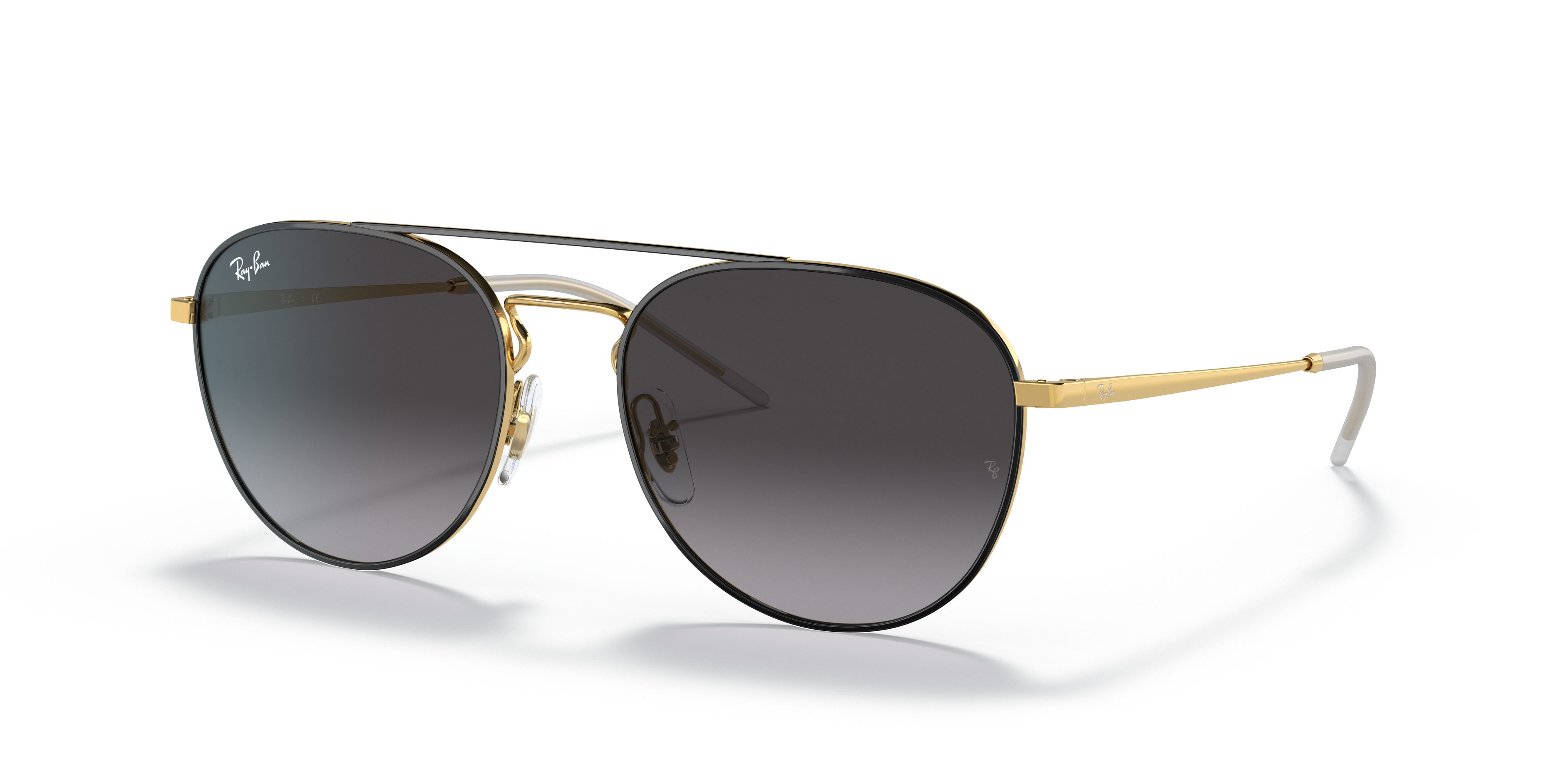 Rb3589 Sunglasses in Polished Black On Gold and Grey (55-18) - RB3589 ...