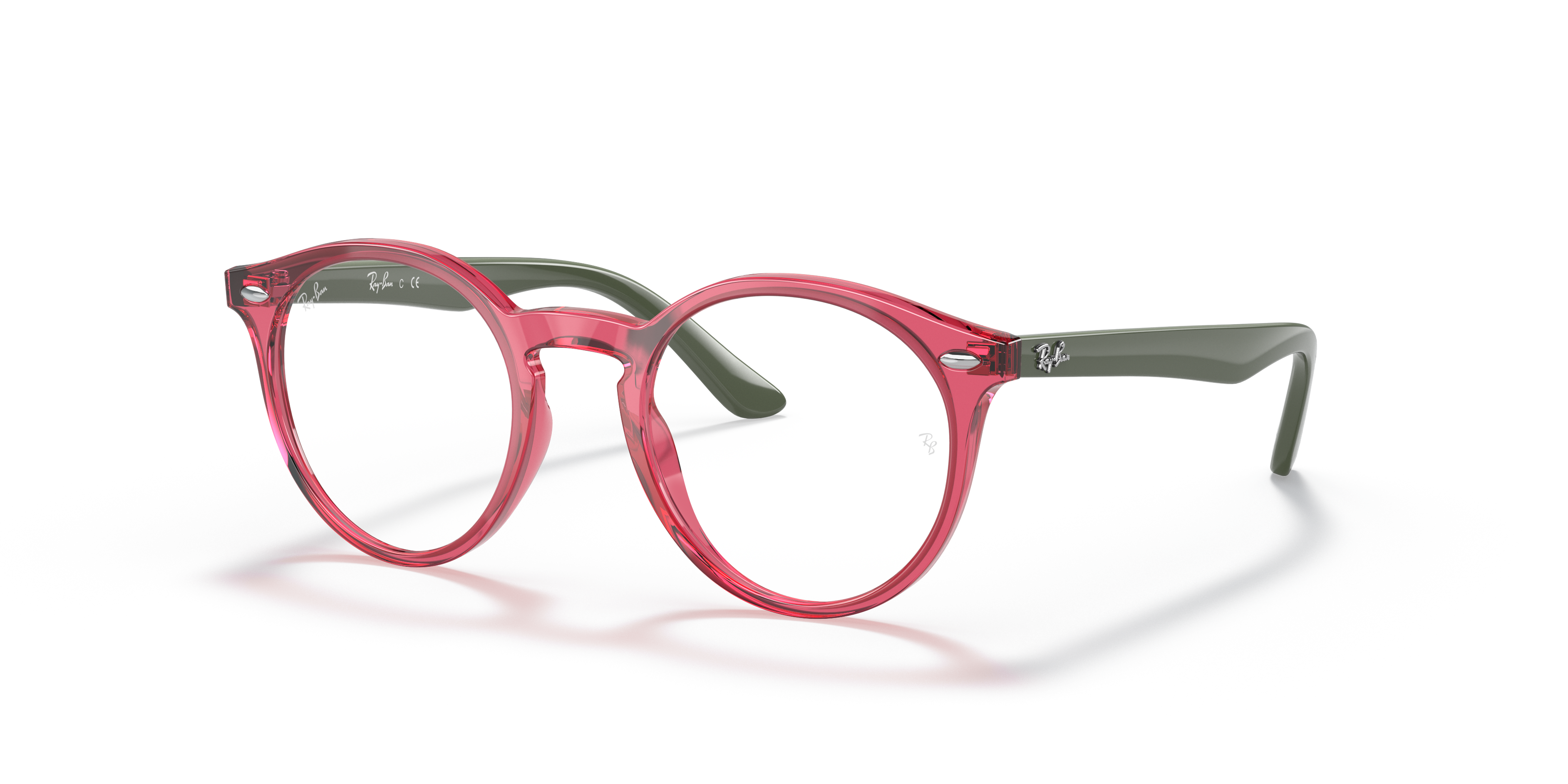 Rb1594 Optics Kids Eyeglasses with Polished Transparent Red Frame ...