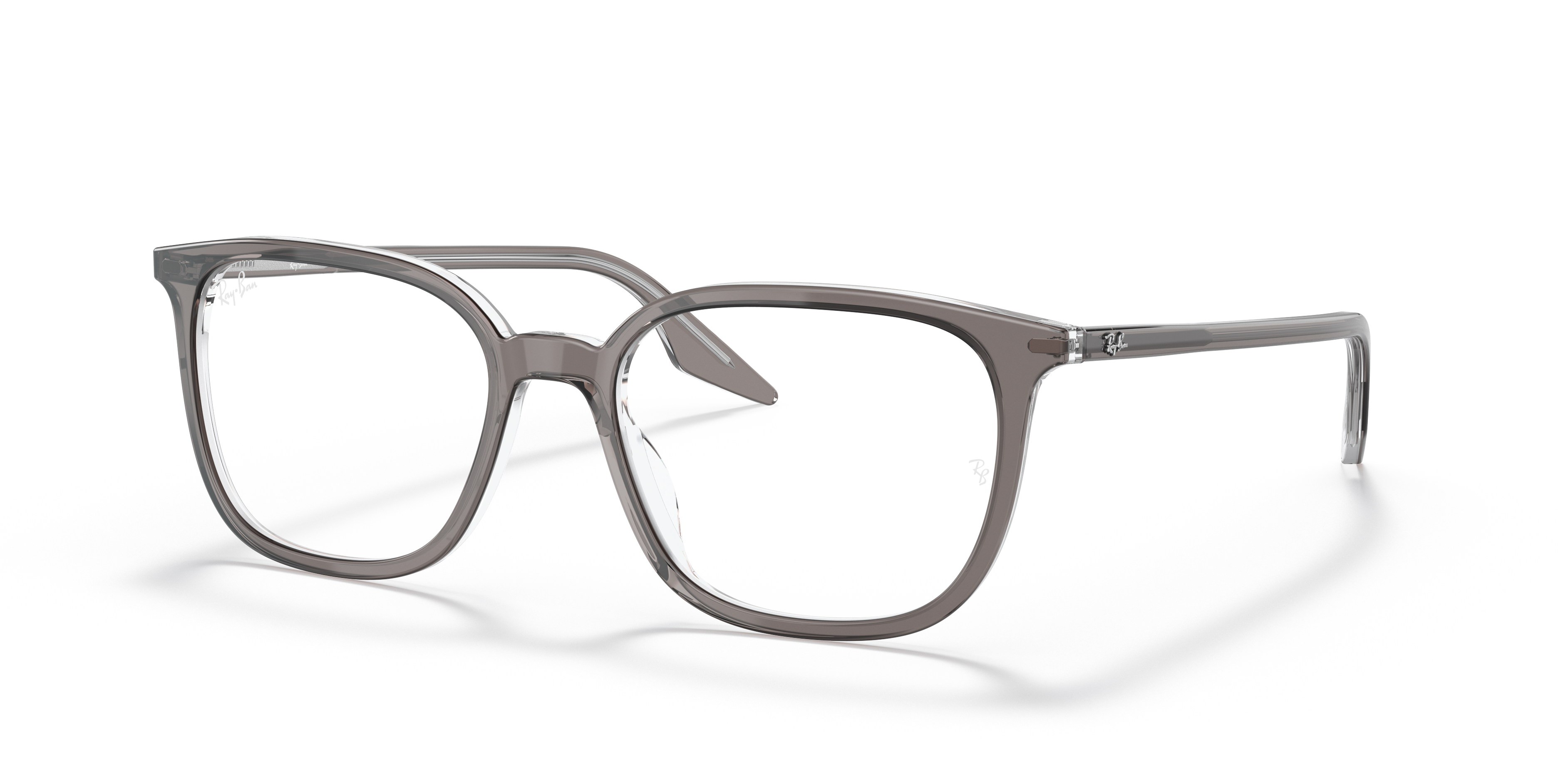 Rb5362 Optics Eyeglasses with Polished Grey On Transparent Frame (54-18 ...