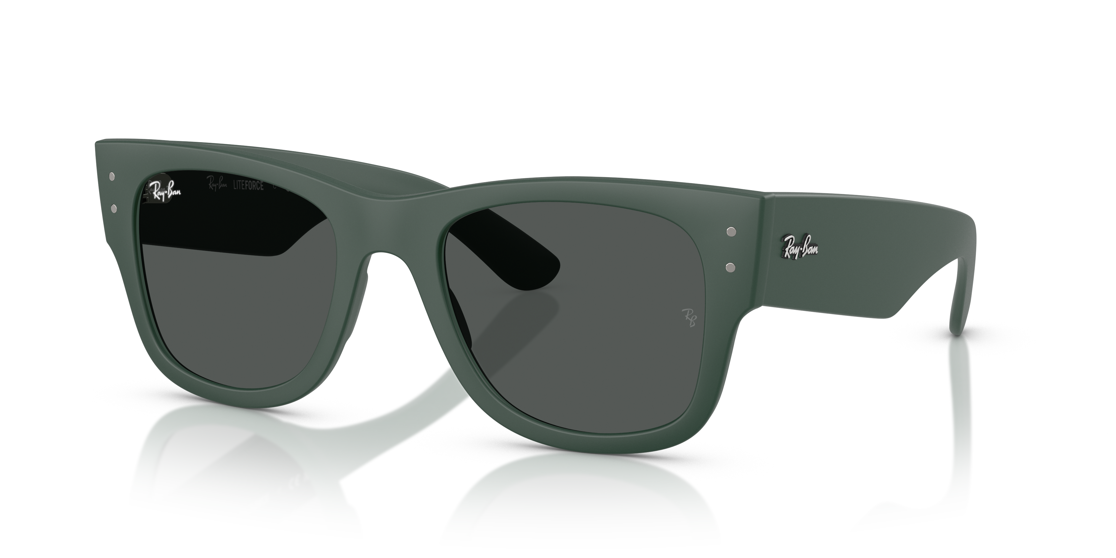 Lentes de sol Mega Wayfarer Liteforce en Verde Lijado y Gris Oscuro ...
