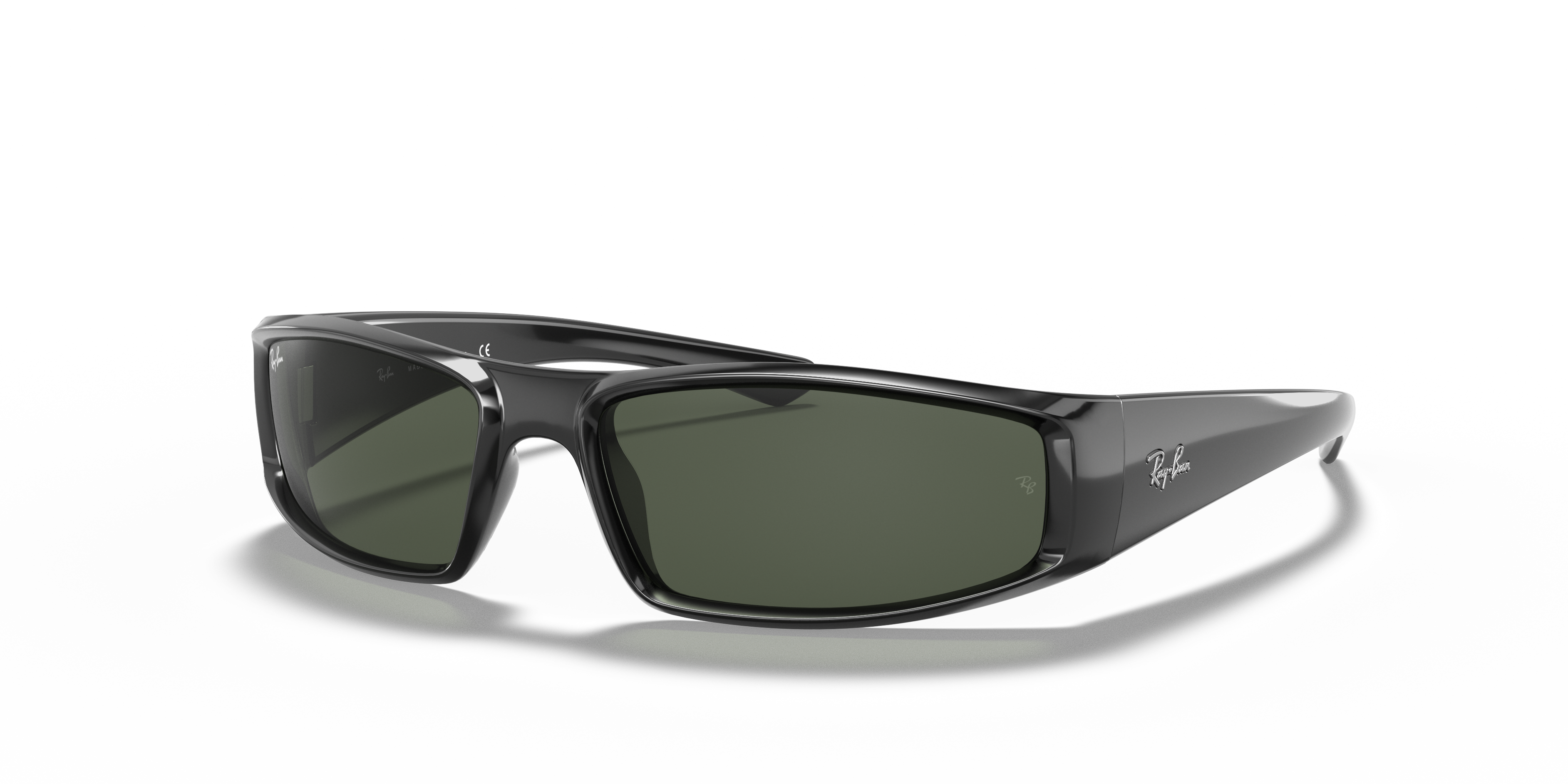 Rb4335 Sunglasses in Polished Black and G-15 Green (58-17) - RB4335 ...