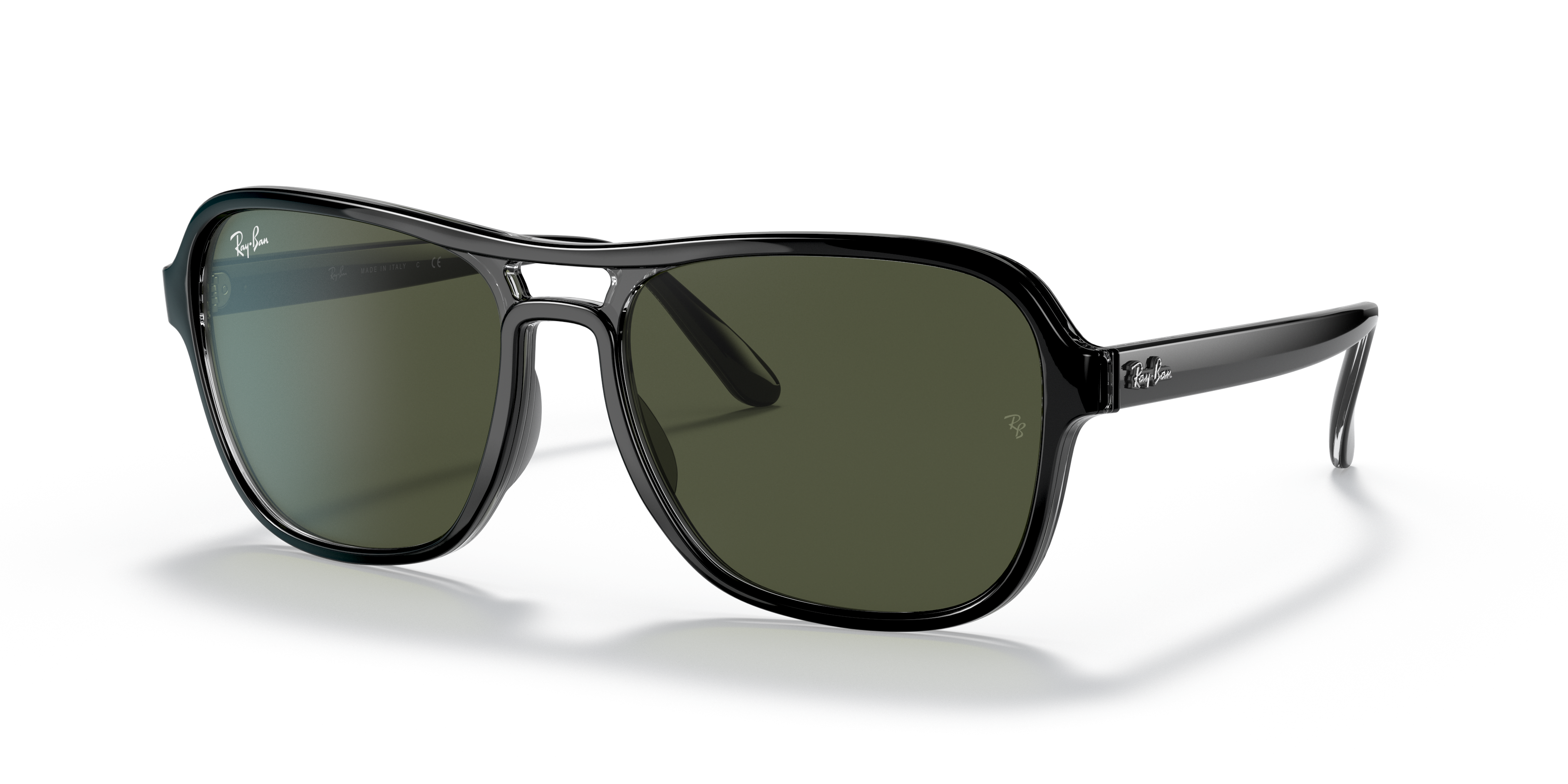 State Side Sunglasses in Black and Green Classic G-15 - RB4356 | Ray ...