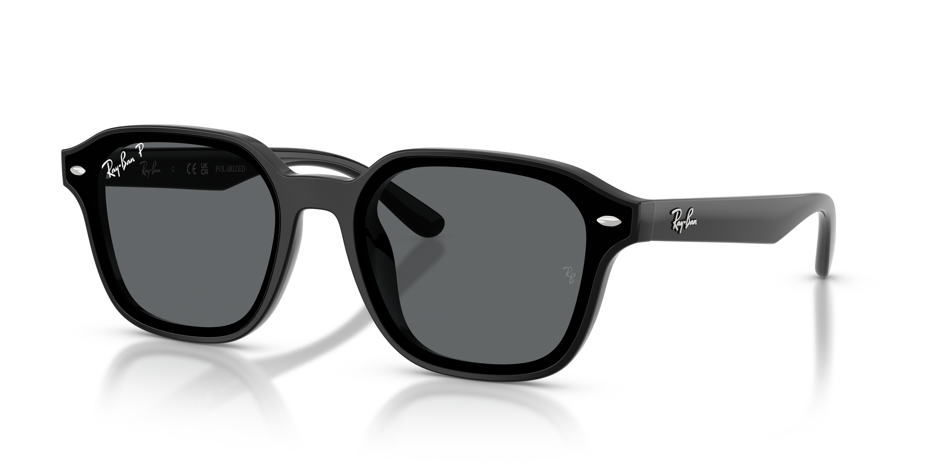 Rb4458d Sunglasses in Polished Black and Dark Grey Polarized (65-18 ...