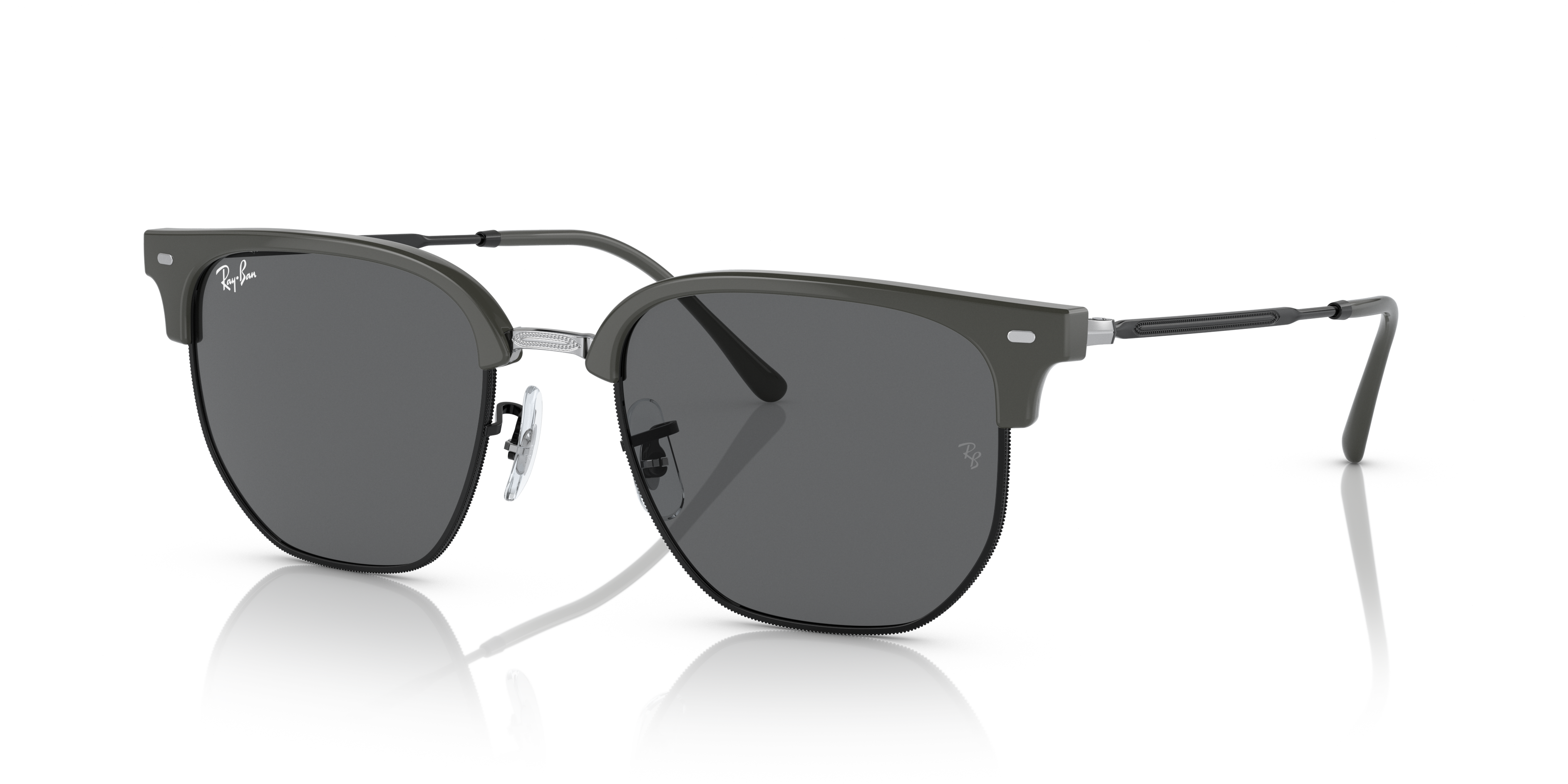 New Clubmaster 搭 灰色搭黑色 的 深灰色 - RB4416F | Ray-Ban® 雷朋
