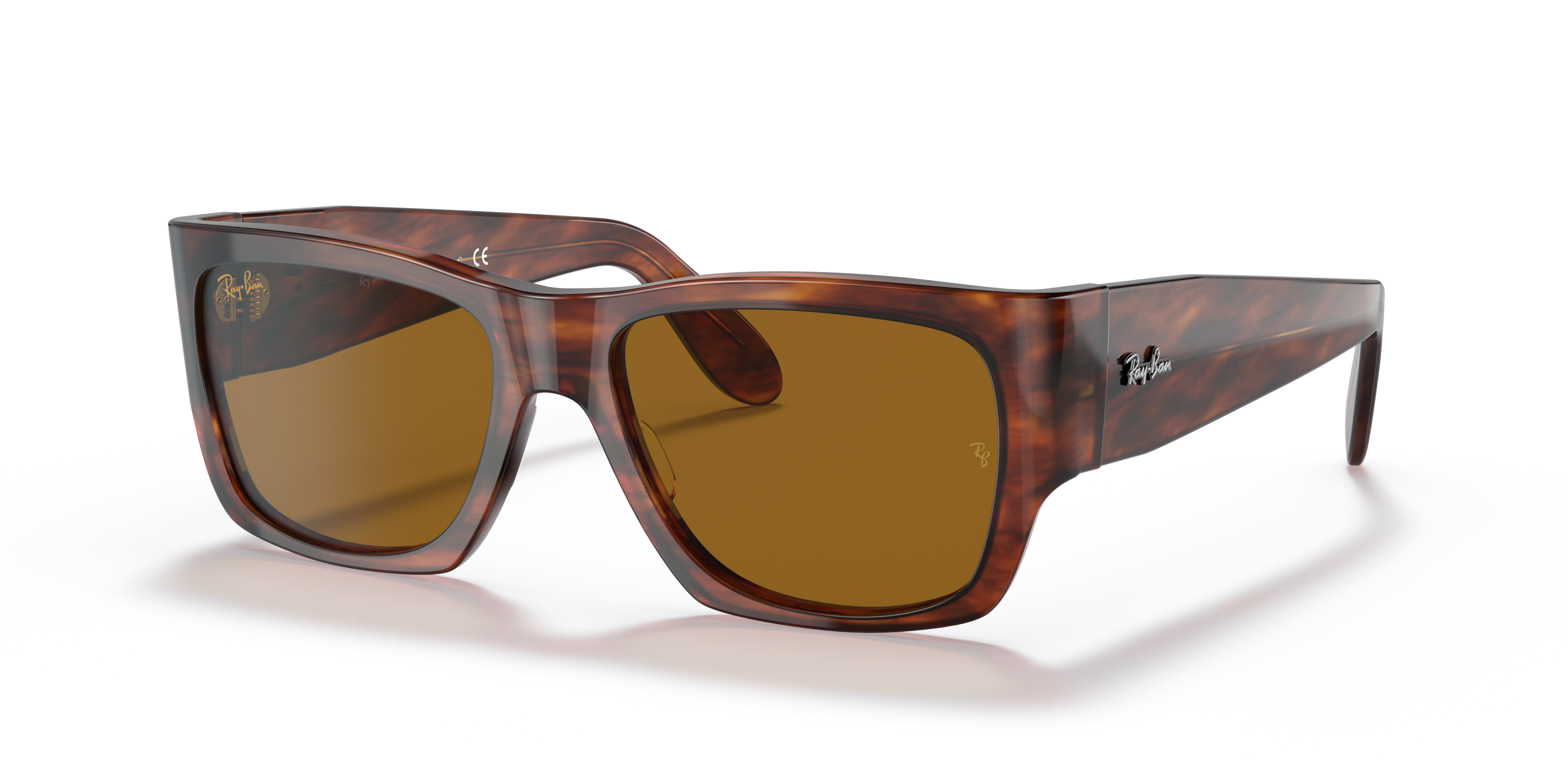 Nomad Sunglasses in Striped Havana and B-15 Brown - RB2187 | Ray-Ban® AU
