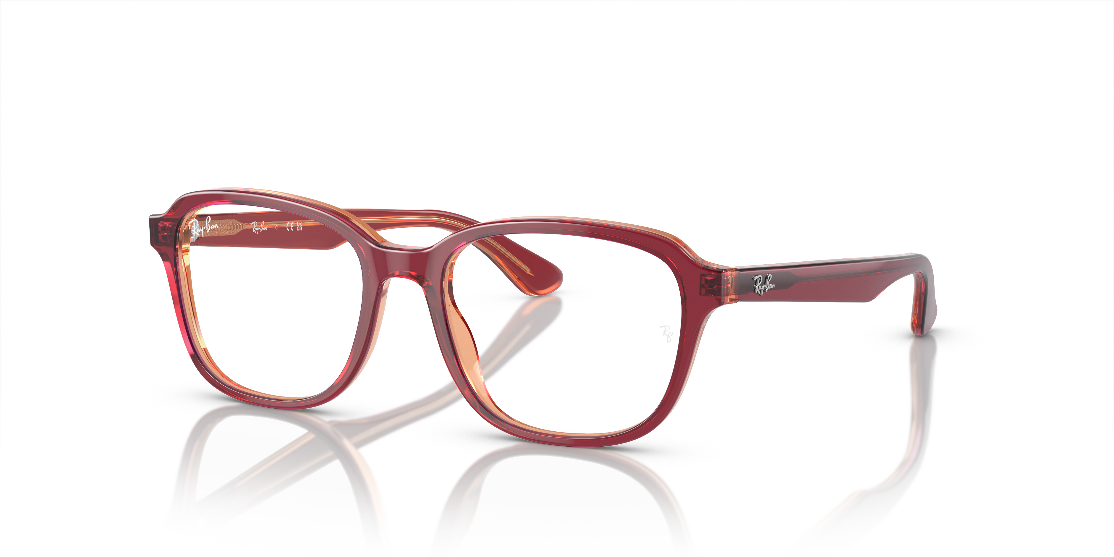 Rb1627 Optics Kids Eyeglasses with Top Red & Violet & Orange Frame ...