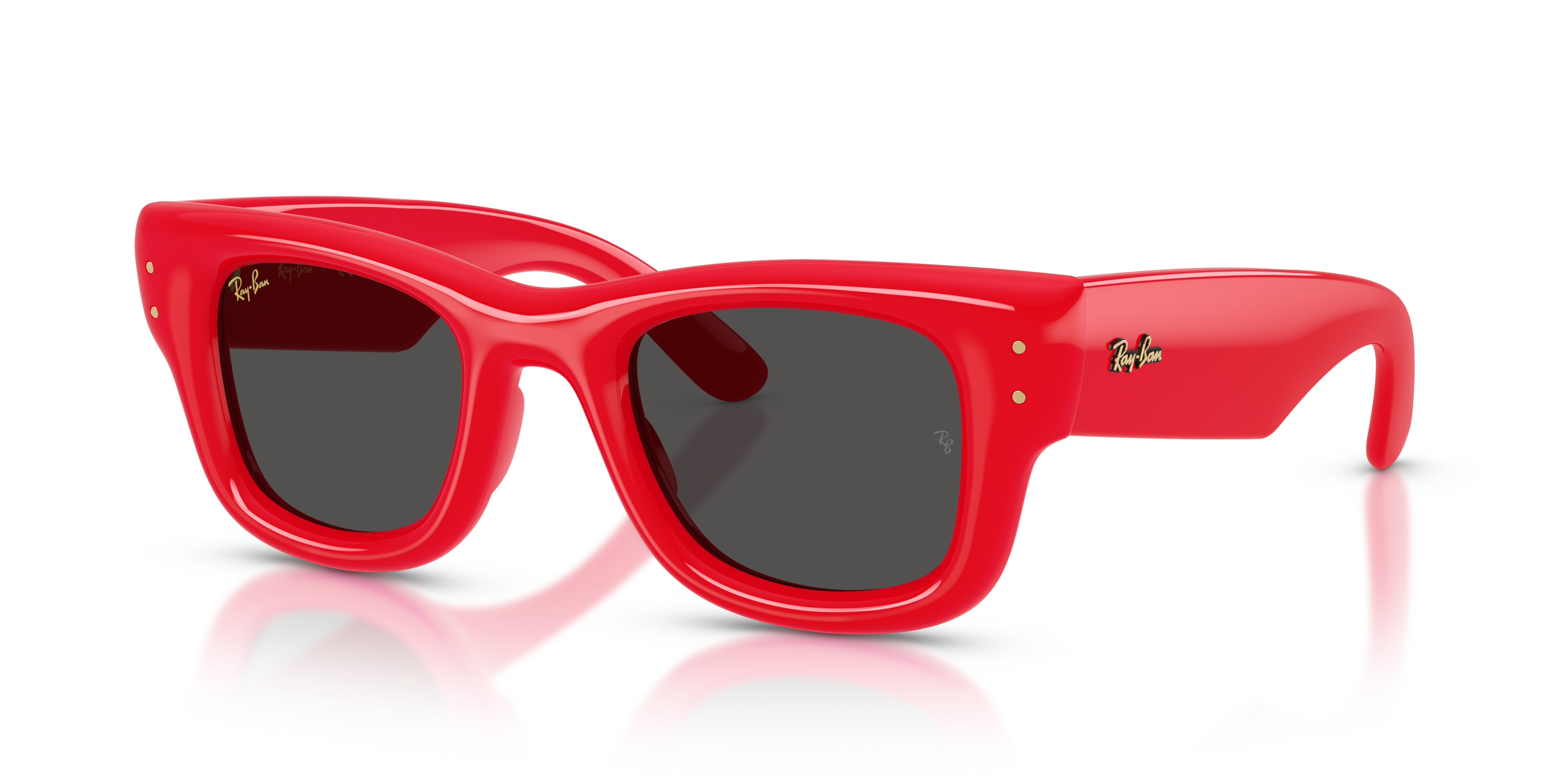 Wayfarer Puffer Sunglasses in Vermelho and Ultra Black - RB4940 | Ray ...