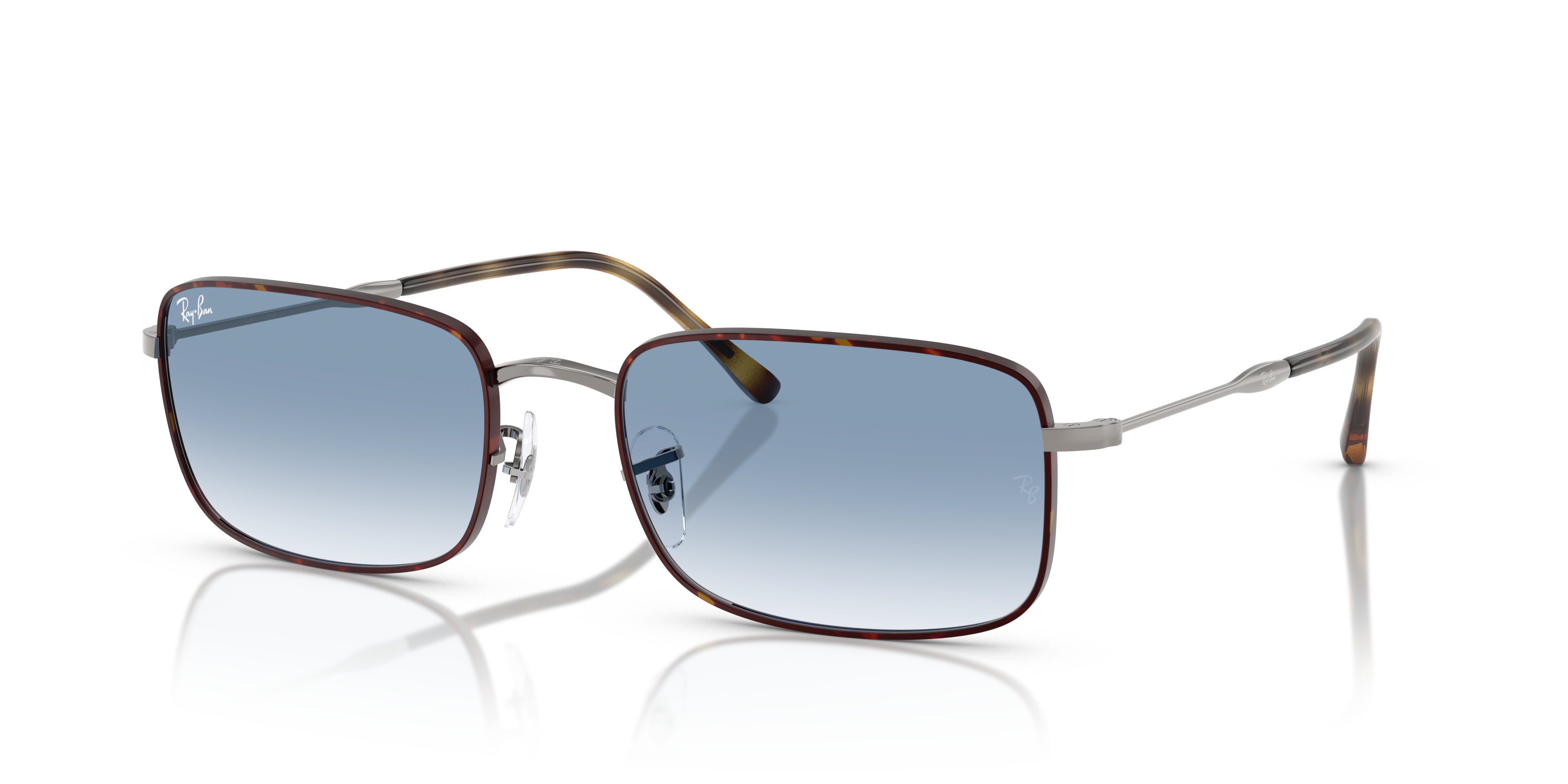 Les lunettes de soleil Rb3746 en Haut Havana sur Gunmetal et Bleu ...