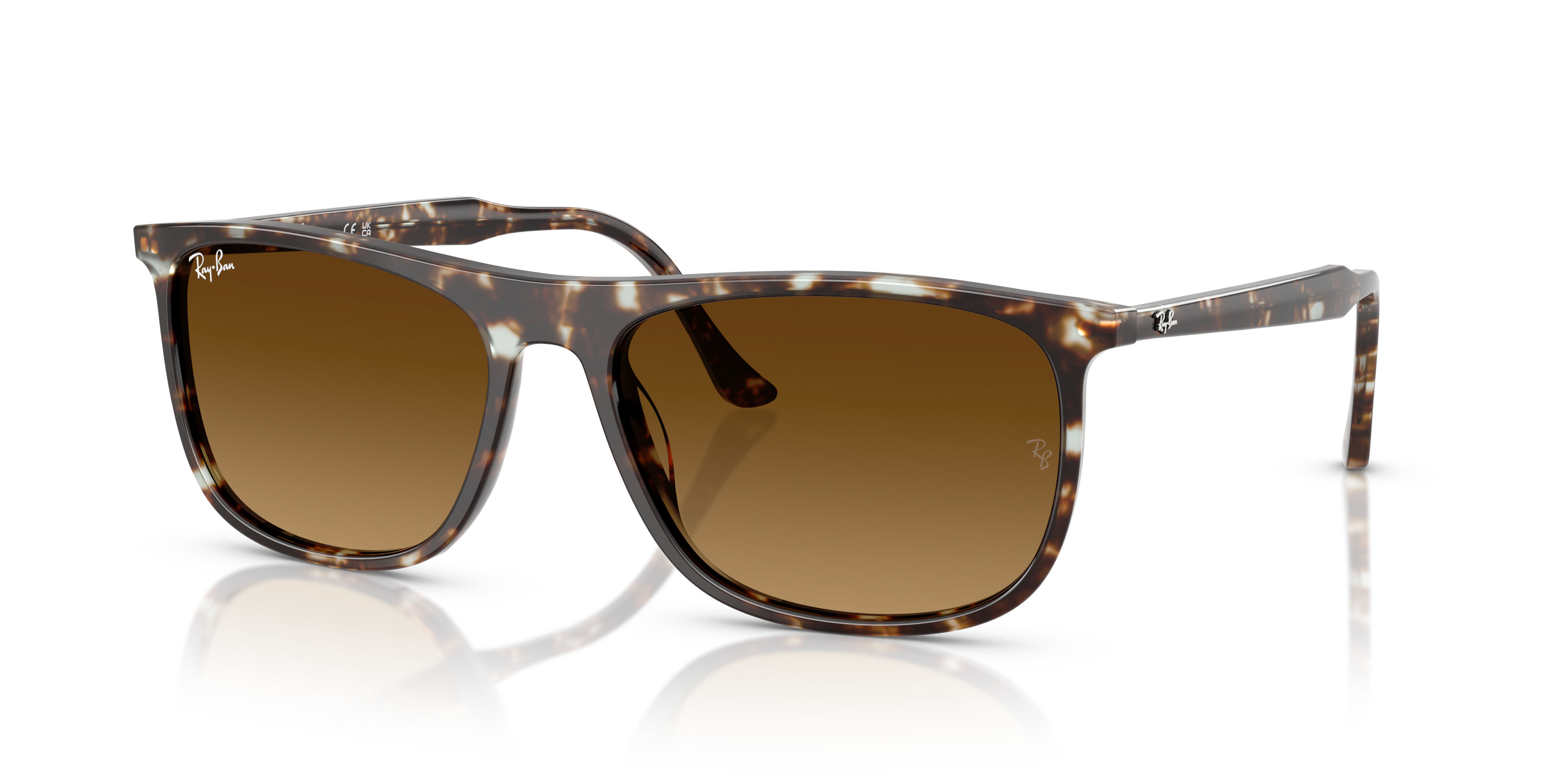 Rb2216 Sunglasses in Havana Yellow Tortoiseshell and Gradient Brown ...