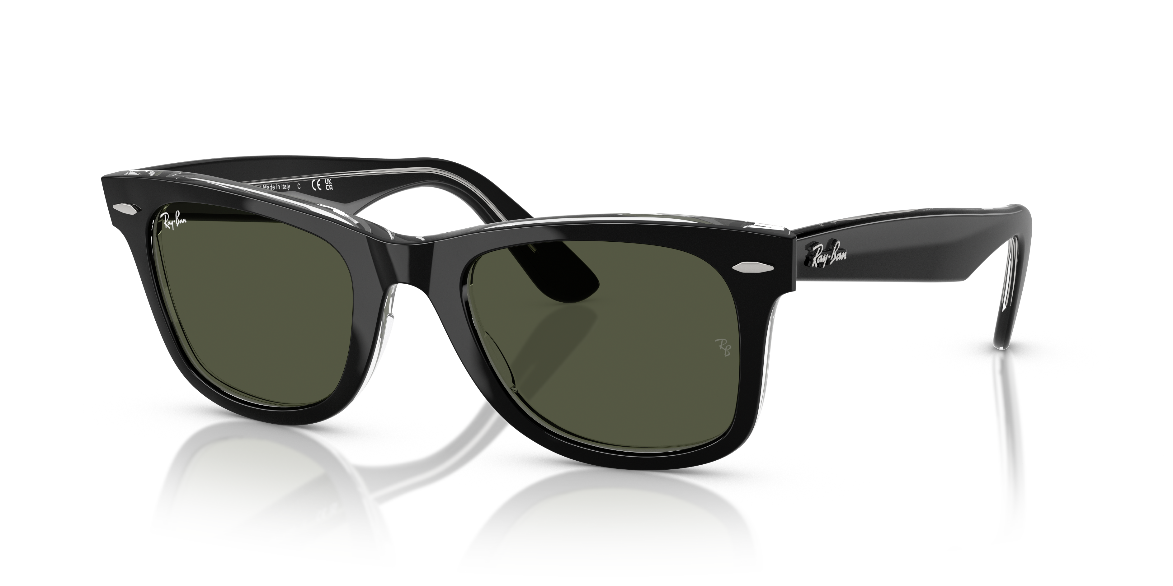 Gafas de Sol Original Wayfarer Classic en Negro sobre transparente y ...