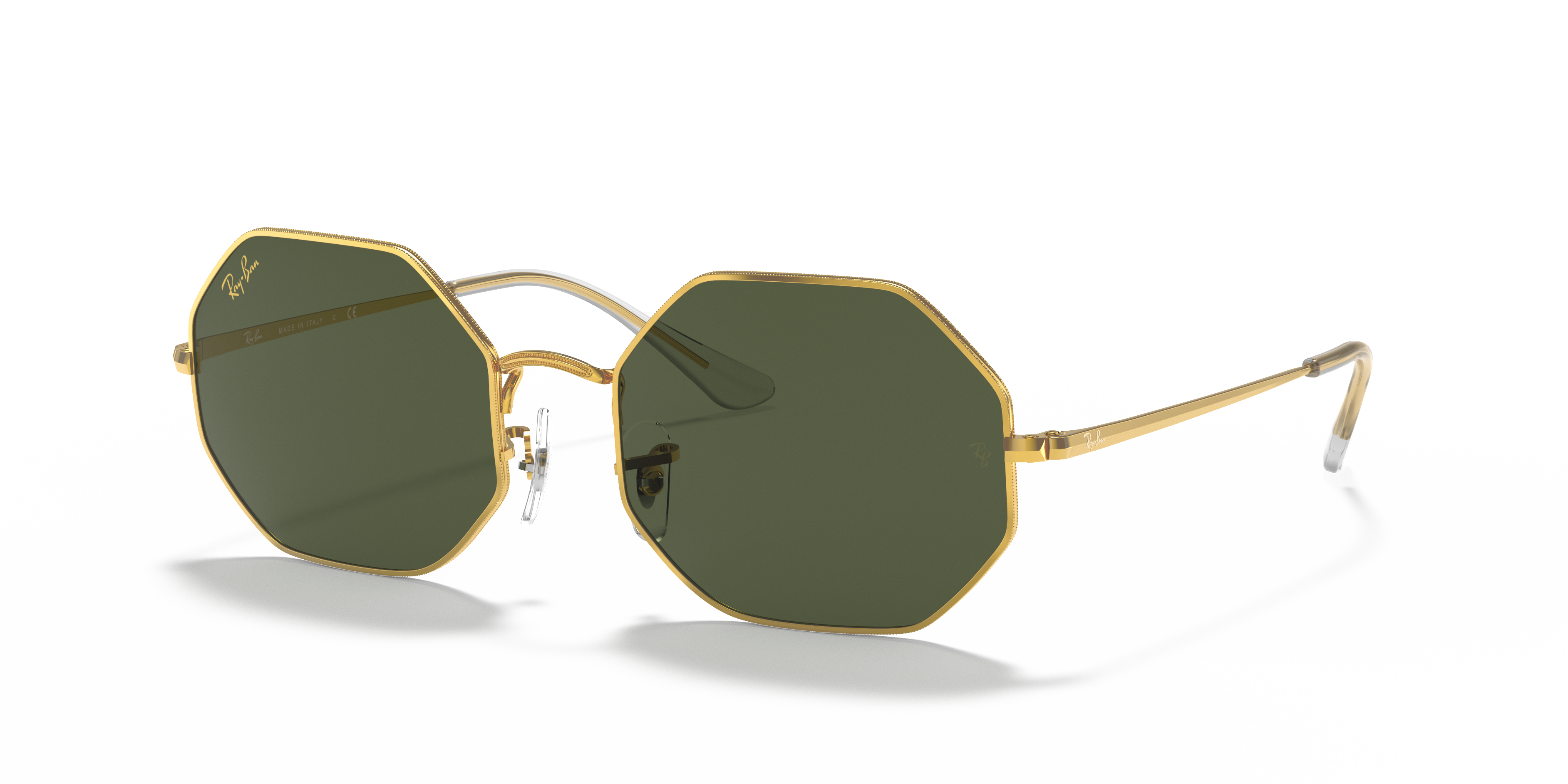 Octagon 1972 Sunglasses in Polished Gold and G-15 Green - RB1972 | Ray ...
