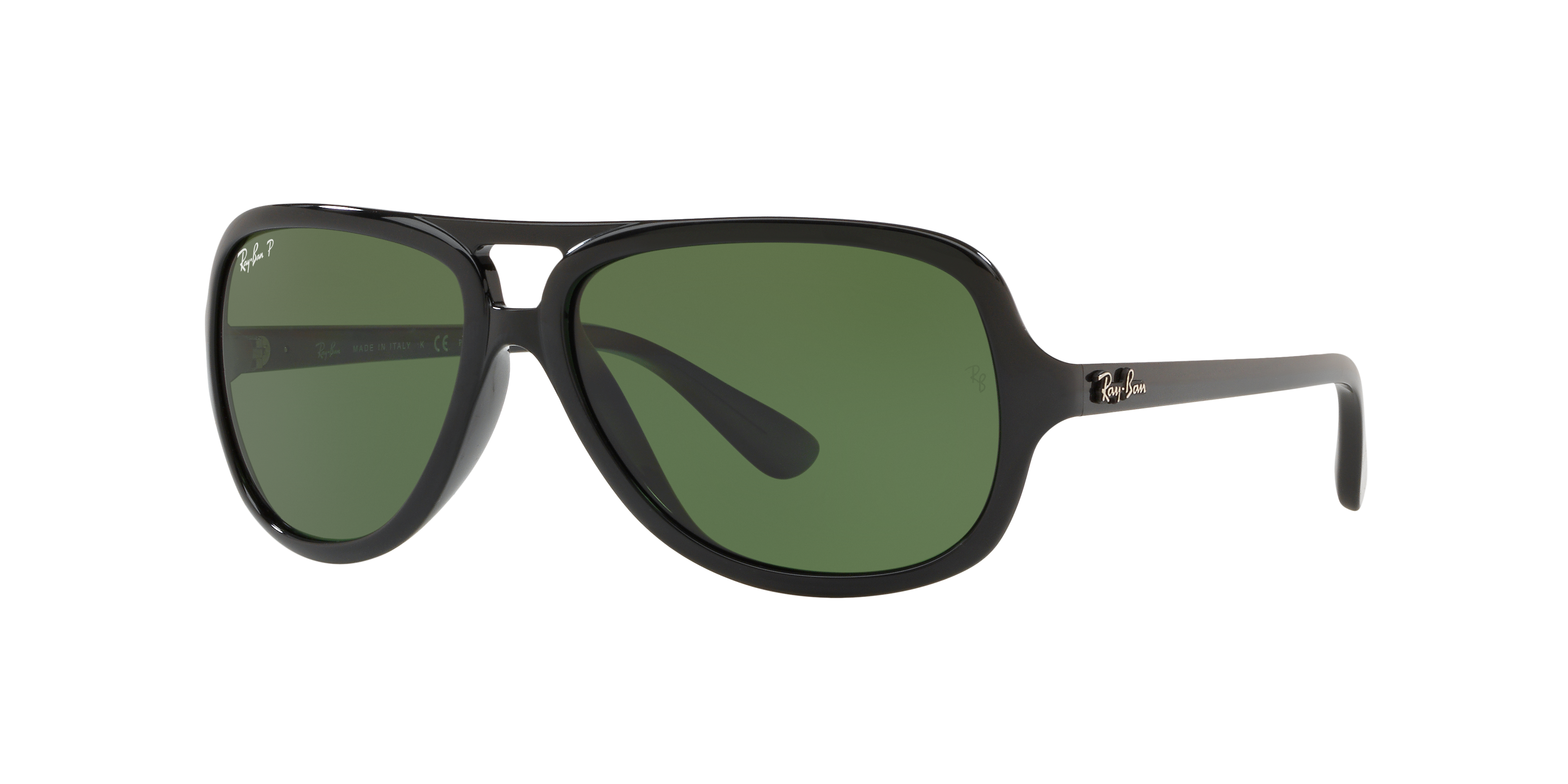 Rb4162 Sunglasses in Polished Black and Green Polarized - RB4162 | Ray ...