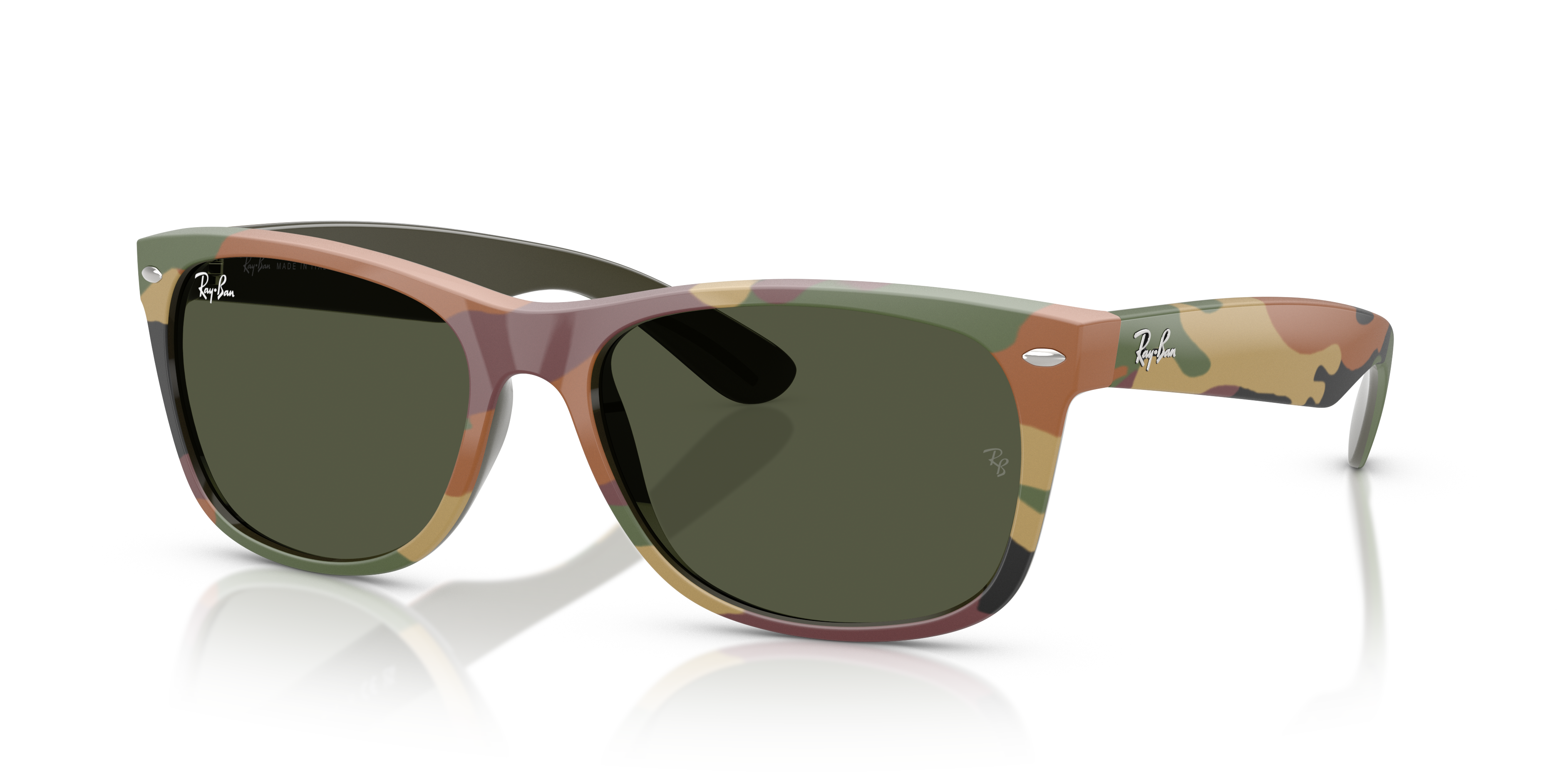 Lentes de sol New Wayfarer Classic en Verde y verde camuflaje y Verde ...