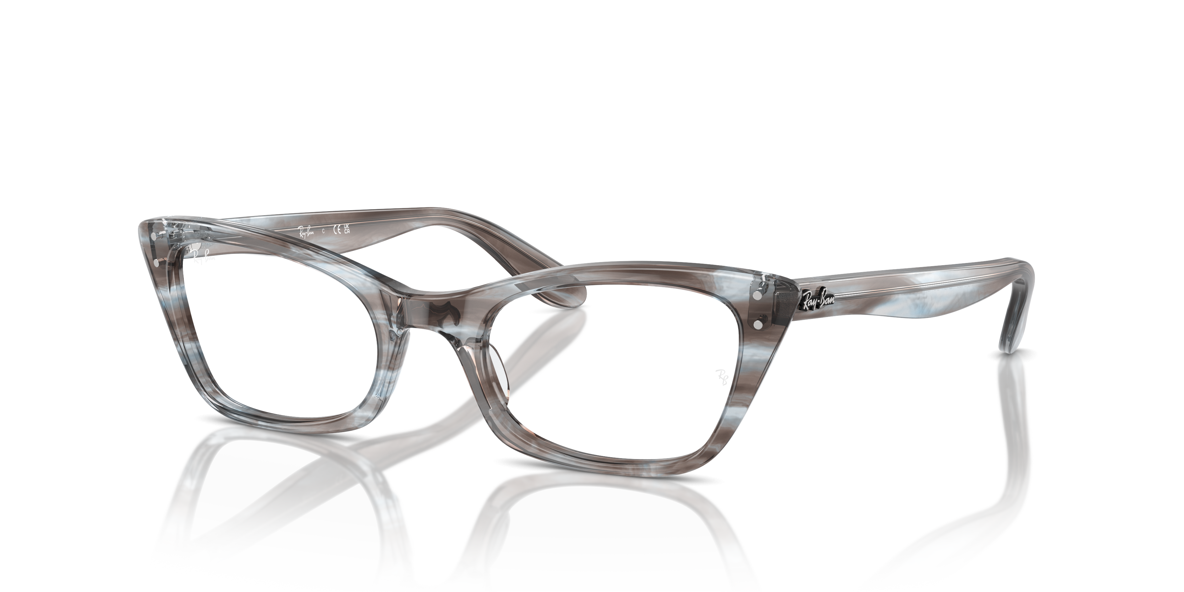 Lady Burbank Optics 镜架 条纹蓝色 光学眼镜 - RB5499 | Ray-Ban®