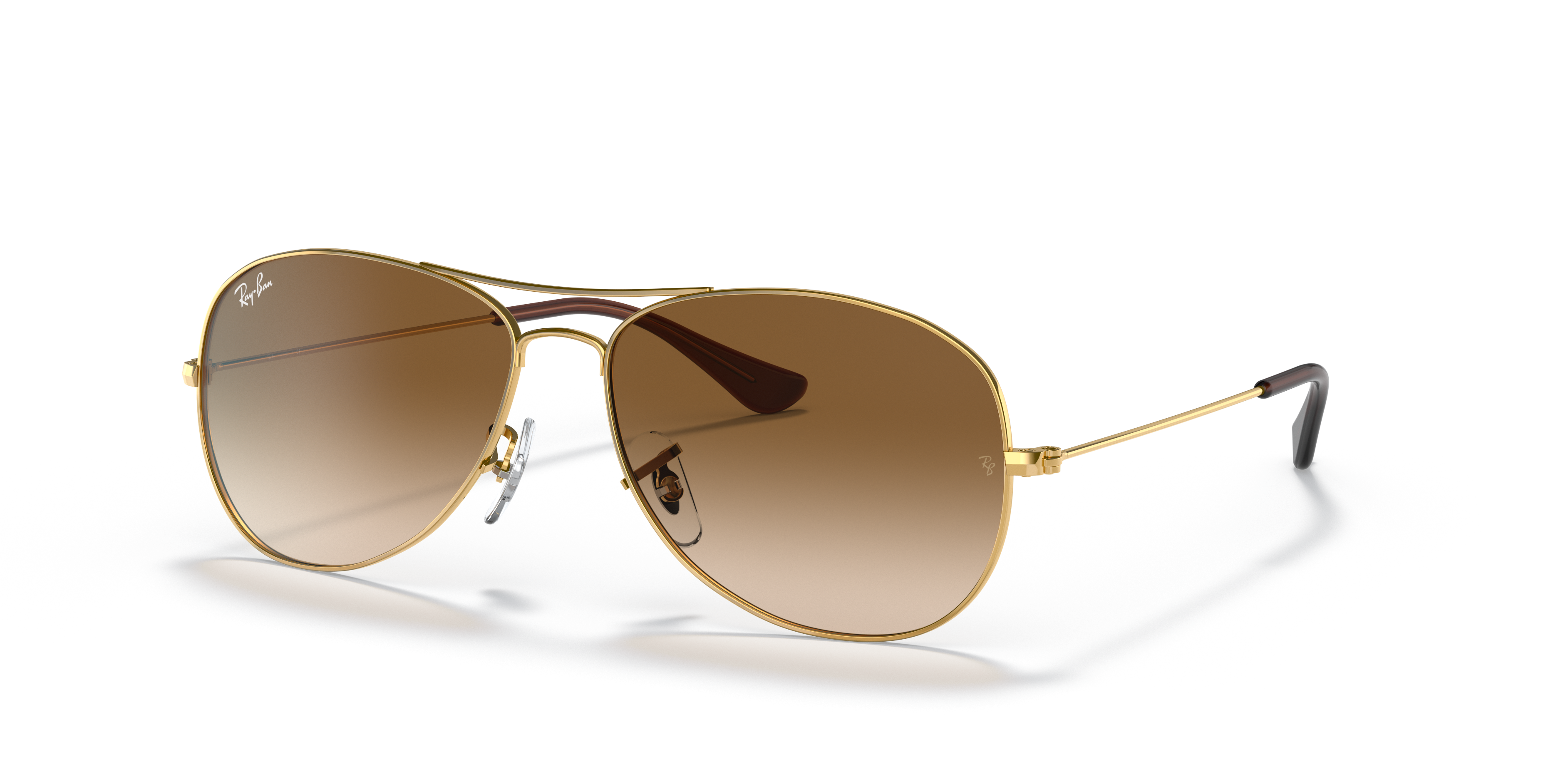 Cockpit Sunglasses in Arista Gold and Light Brown Gradient - RB3362 ...