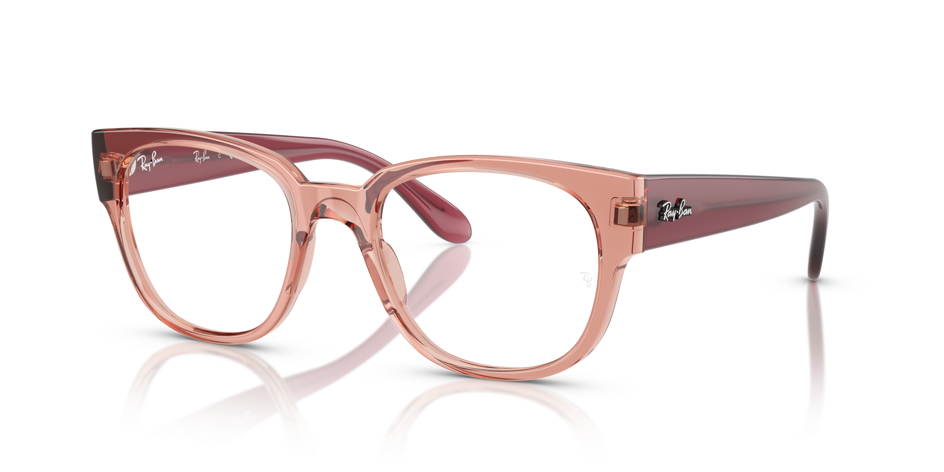 Rb7210 Optics Eyeglasses with Transparent Dark Pink Frame - RB7210 ...