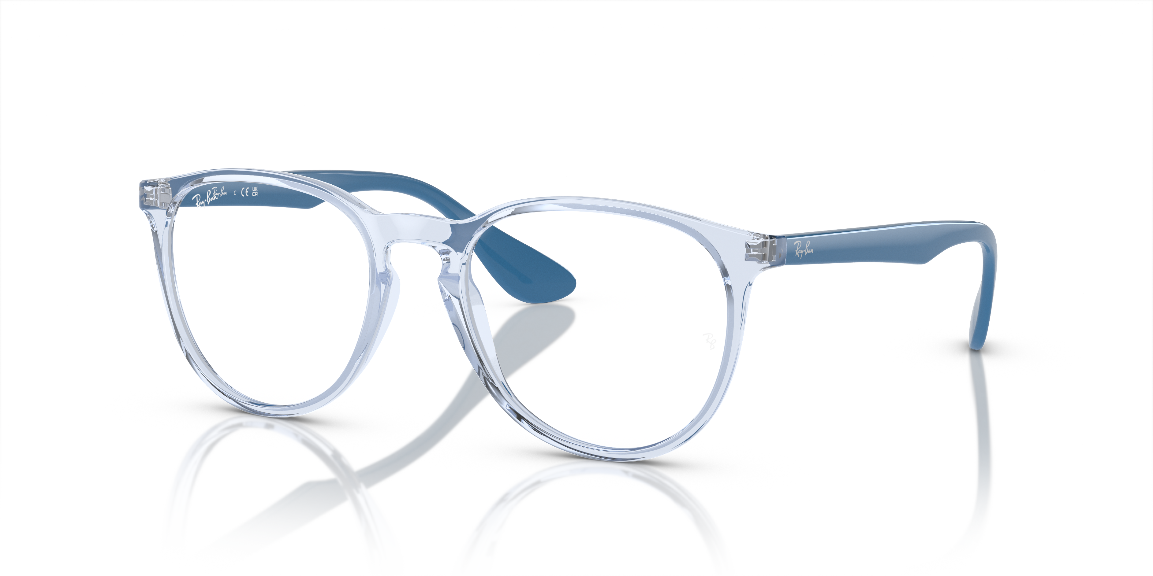 【レイバン公式ストア】 Ray-Ban® Erika Optics メガネ | トランスペアレントライト ブルー フレーム - RB7046