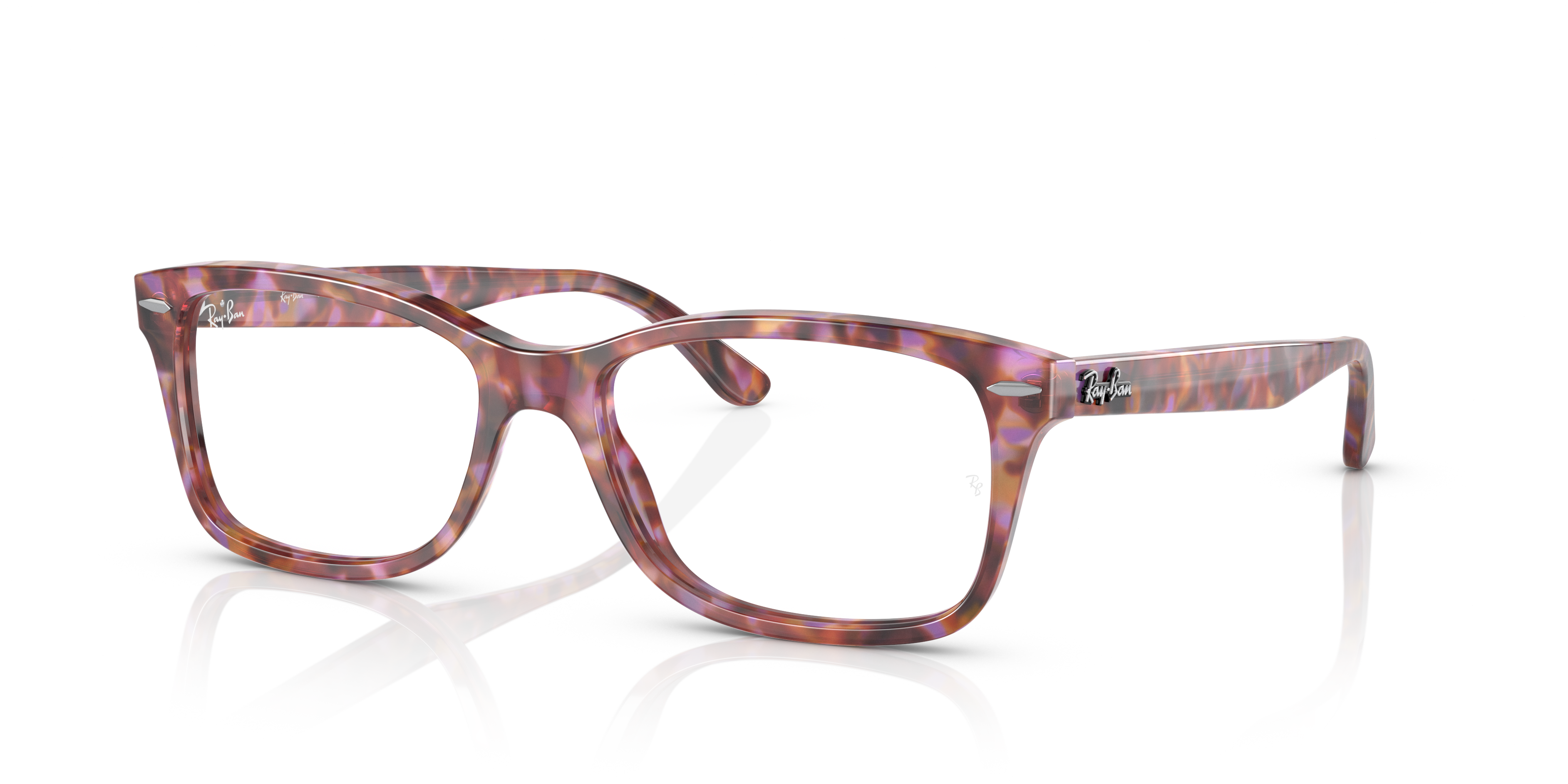 Rb5428 Optics Eyeglasses with Polished Red Frame (53-17) - RB5428 | Ray ...