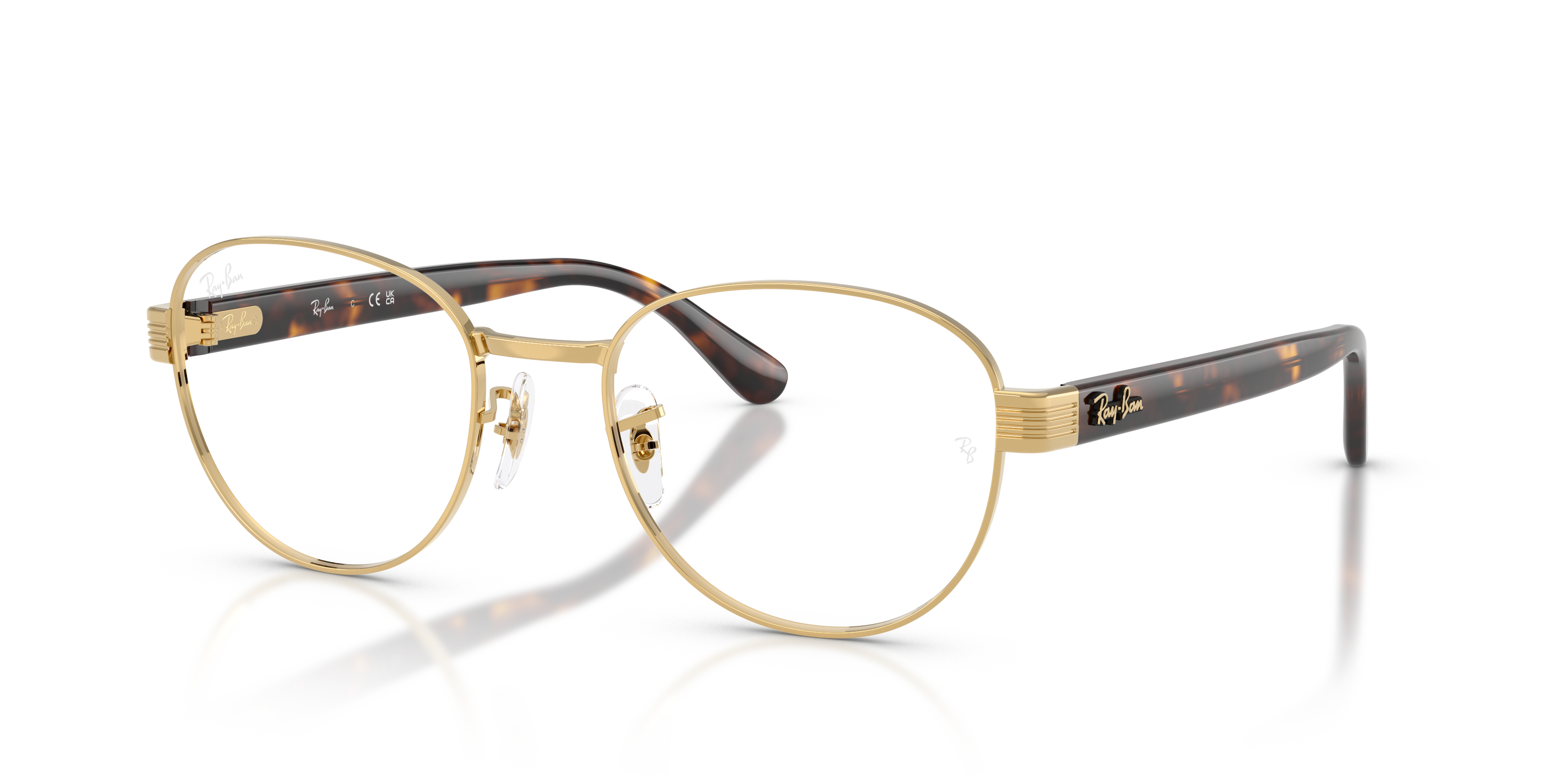 Rb6543 Optics Eyeglasses with Polished Arista Gold Frame (54-20 ...