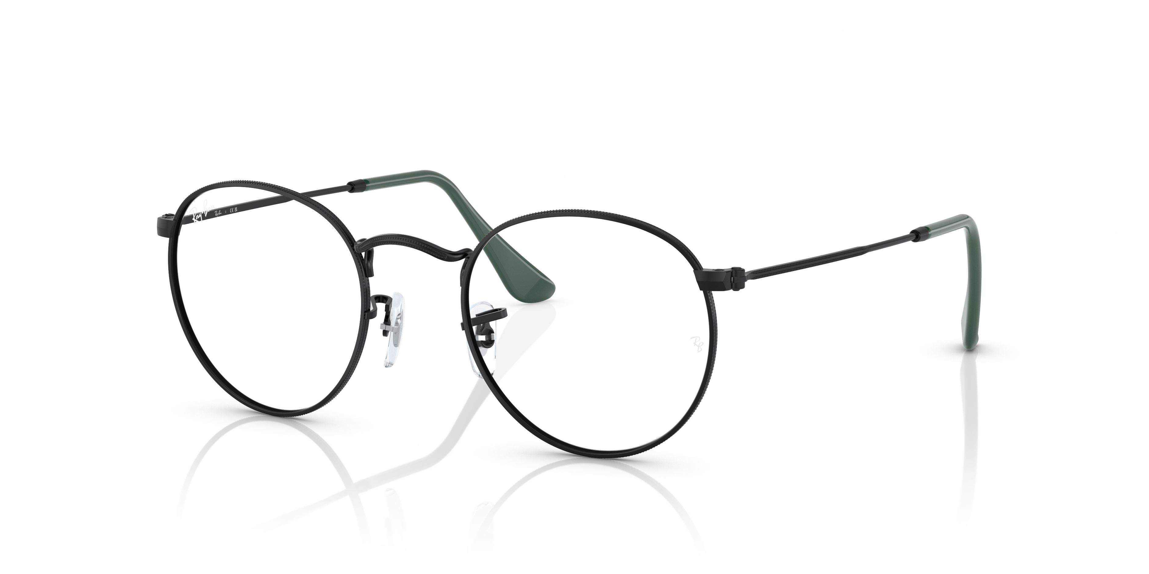 Round Metal Optics Eyeglasses with Black Frame - RB3447V | Ray-Ban® CA