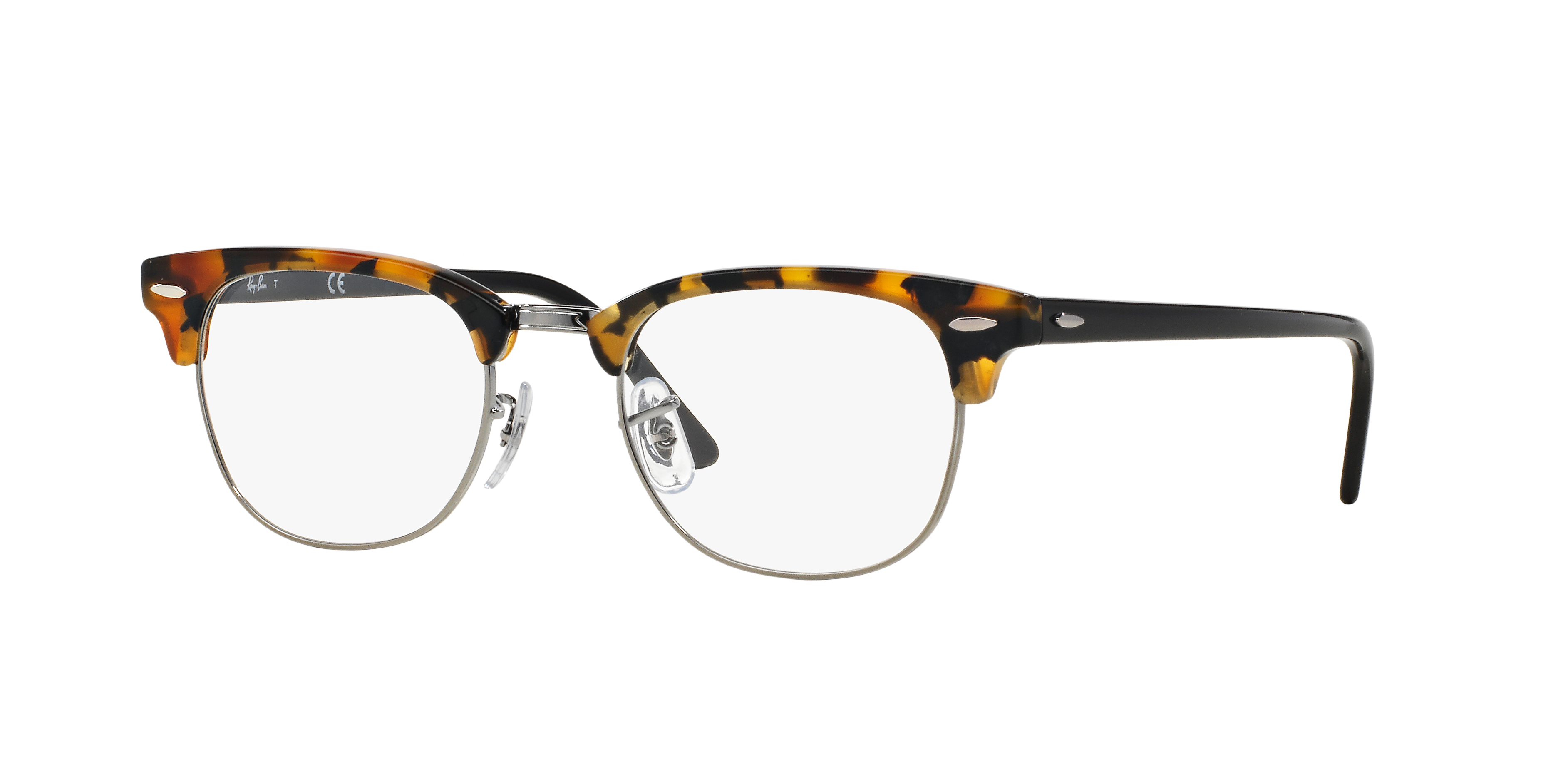 Clubmaster Fleck Optics Eyeglasses with Black Havana Frame - RB5154 ...